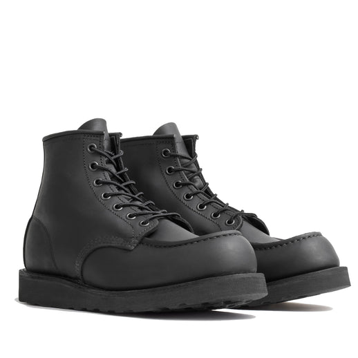 Red Wing Men's Classic Moc 6-inch Boot in Black Harness Leather