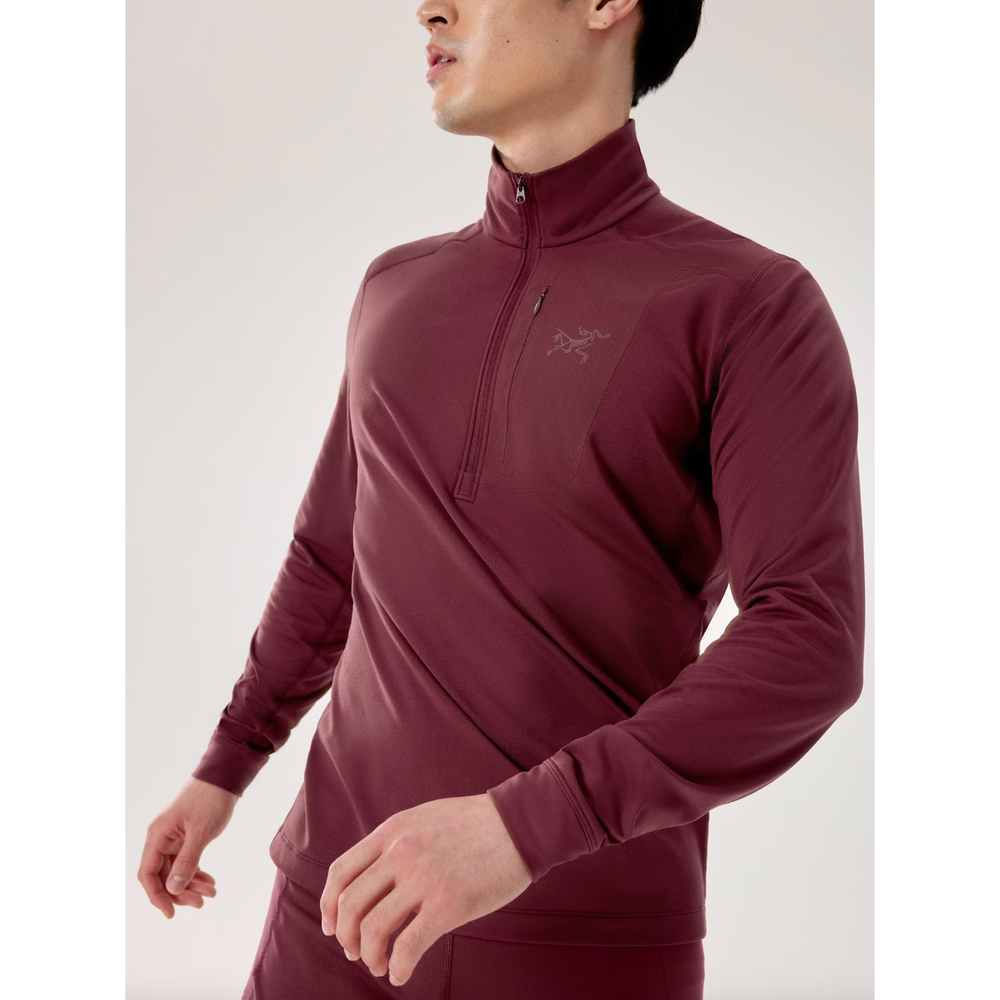 Arc'teryx Men's Rho LT Zip Neck in Mars