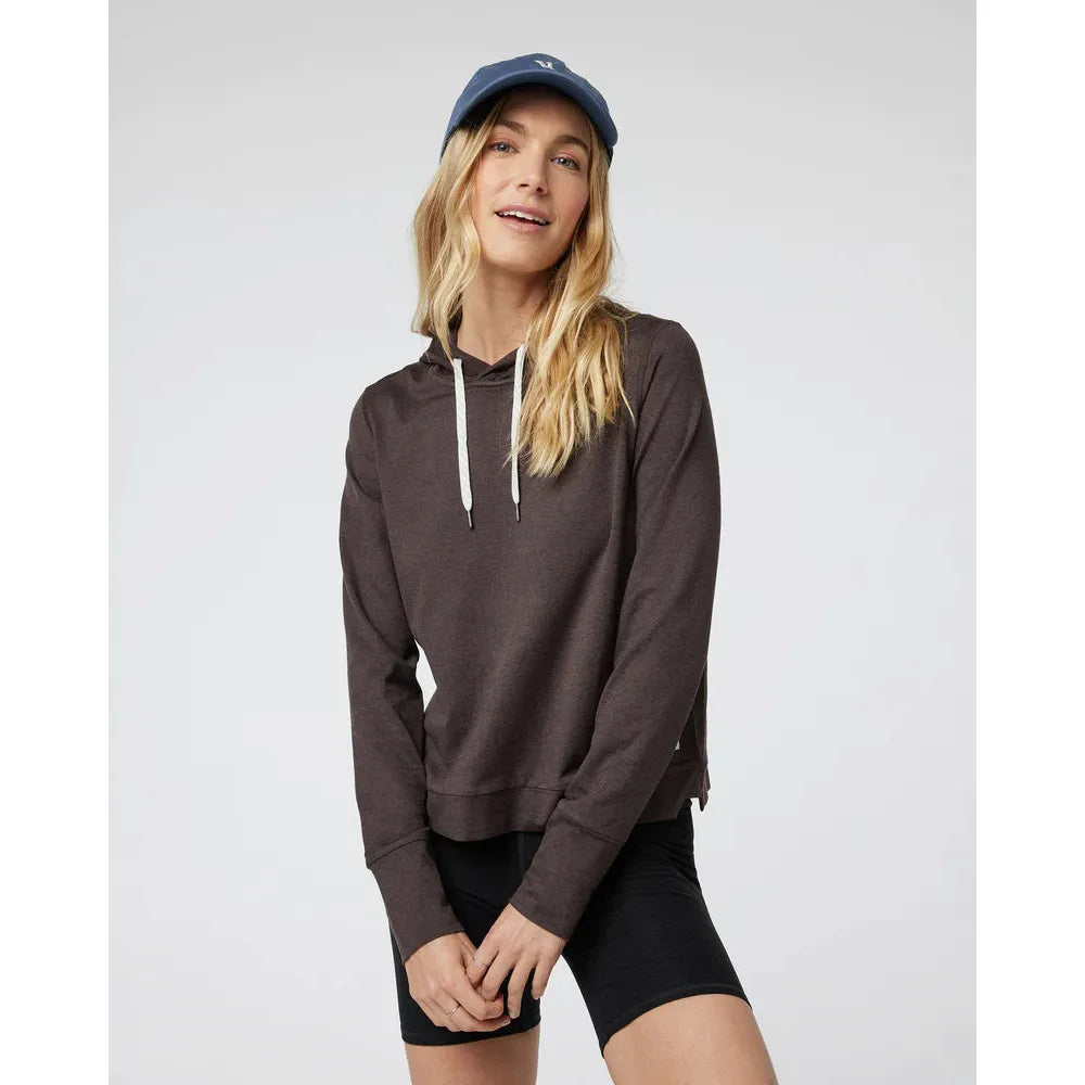 Vuori Women's Halo Essential Hoodie in Java Heather